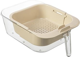 Generic Obstwaschbecken mit Sieb | Doppelschicht Ausziehbares Sp&uuml;lsieb, Abflusskorb Mit Griff - f&uuml;r K&uuml;che Wohnzimmer Snacks Erdbeeren