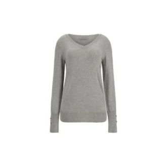 Guess Femme, Pulls, Gris, Taille: 40 FR V-neck Tricots