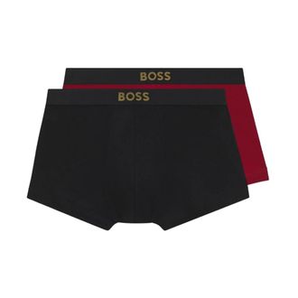 HUGO BOSS Ensemble Deux Boxers Logo Gold - Homme - Sous-v&ecirc;tements - Multicolore - Taille: S