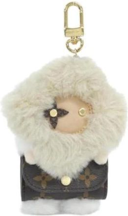 Louis Vuitton unisex, Pre-owned, Beige, Taille: ONE Size Porte-cl&eacute;s en toile Pre-owned