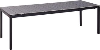 Beliani Gartentisch Grau Kunstholz und Aluminium Ausziehbar für 8 Personen 198/248x90 cm Rechteckig Modern Outdoor Terrasse Garten Möbel