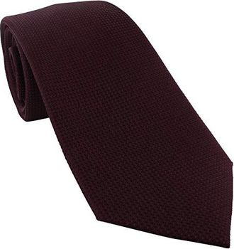 Michelsons Cravate en soie unie - Rouge - Taille Unique