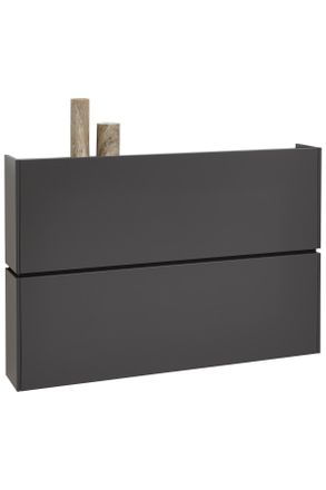 Voleo Schuhkipper, Graphit, Holzwerkstoff, 140x93x22 cm, Typenauswahl, Beimöbel erhältlich, hängend, Kleinmöbel