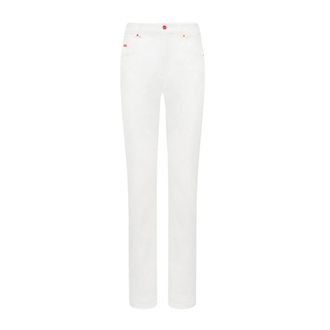 Kiton Wei&szlig;e Slim-Fit Baumwoll-Kaschmir-Jeans - - Jeans - Damen - Wei&szlig; - XS