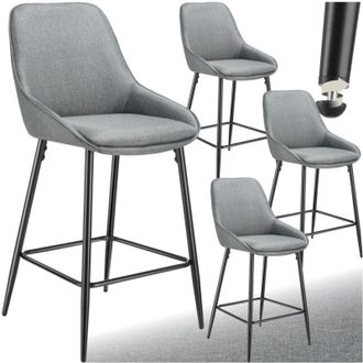 TecTake Tectake - Chaise de bar siera avec dossier