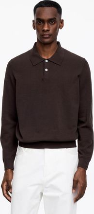 Arket Poloshirt Aus Baumwolle -Braun