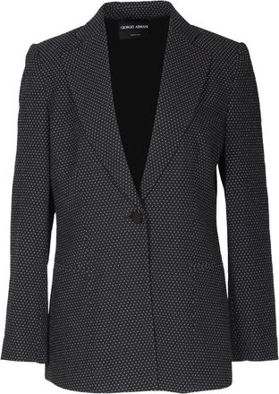 Giorgio Armani blazer boutonné à pis - Noir