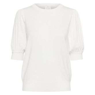 Kaffe Round-Neck Strickwaren - - Knitwear - Damen - Wei&szlig; - XS
