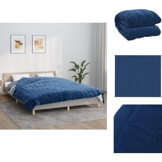 vidaXL Vidaxl - Gewichtsdecke Blau 200x220 cm 13 kg Stoff - Gewichtsdecke - Schlafdecke - Decke Blau - Schwere Decke - Entspannende Decke
