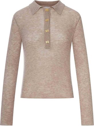 Ganni Poloshirt - Nude
