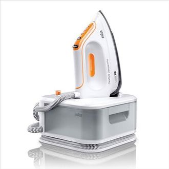 Braun CareStyle Compact Pro IS 2561 WH Dampfb&uuml;gelstation, Dampfb&uuml;geleisen mit FreeGlide 3D B&uuml;gelsohle, Vertikaldampf, 2400W, Pumpendruck 6 bar, Dampfsto&szlig; 40