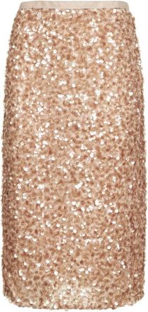 Max Mara Femme, Jupes, Beige, Taille: 42 FR Jupe en tulle et sequins