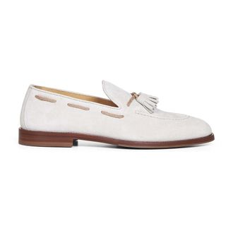 Brunello Cucinelli Homme, Chaussures, Beige, Taille: 42 EU Mocassins &agrave; Glands Tress&eacute;s