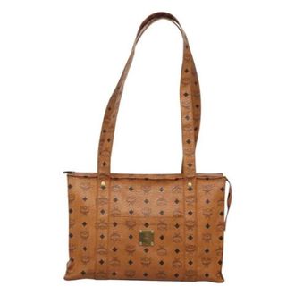 MCM Pre-owned Cuir sacs-main - Femme - Pre-owned - Brun - Taille: ONE Size
