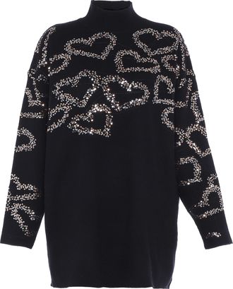 Faina Strickpullover Damen schwarz