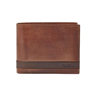 Fossil Brieftasche f&uuml;r Herren Quinn, 100% Leder Bifold braun 11,4 cm L x 2,5 cm B x 9,5 cm H ML3653200