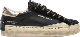 Crime London Baskets pour femme Distressed Platform Black Dusk, Noir, 38 EU