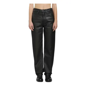 Christophe Lemaire Pantalon droit &agrave; cinq poches torsad&eacute; - Femme - Pantalons - Noir - Taille: 36 FR