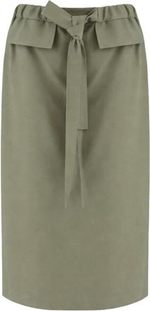 Fabiana Filippi Femme, Jupes, Vert, Taille: 38 FR Belt Elasticated Midi Skirt