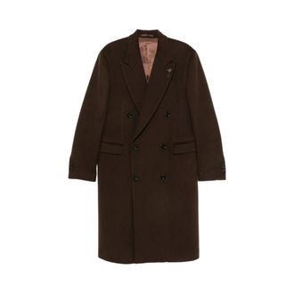 Lardini Doppelreihiger Mantel - - Coats - Herren - Braun - L