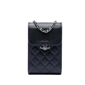 Chanel Pre-owned Quilted Caviar Crossbody Bag - - Pre-owned - Damen - Schwarzk - ONE SIZE