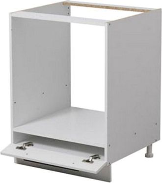 Dmora Kitchen Pantry Palmiano, K&uuml;chenschrank mit Schublade, Regal, Schiebet&uuml;r, 60x55x82h cm Wei&szlig;