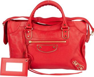 Balenciaga Crossbody Bags - Balenciaga Red Leather City Handbag - Gr. unisize - in Rot - f&uuml;r Damen