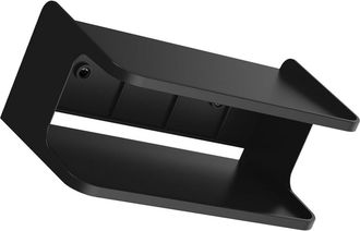 NUOBESTY Wandregal Zweilagig Schwarz Schwebendes Badezimmerregal aus Bruchfestem Material mit Hoher Tragf&auml;higkeit Platzsparender Wandorganizer f&uuml;r Bad und Schl