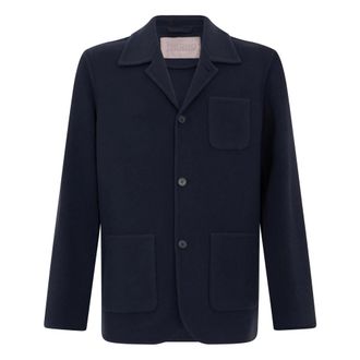 Herno Blended Wool Jacket - - Jackets - Herren - Blau - 2XL