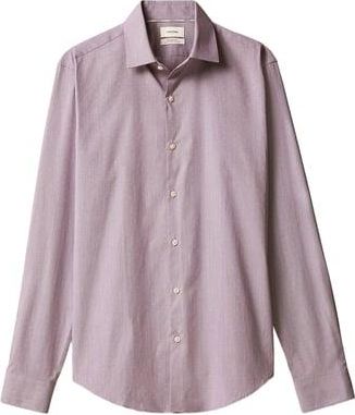 Calvin Klein Chemise slim &agrave; motif en coton m&eacute;lang&eacute;