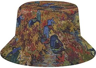Generic Le Vignoble Rouge-1 Bob Chapeau Mode Bob Chapeaux Unisexe Visière Capeline pour Chasse Jardinier Excursions