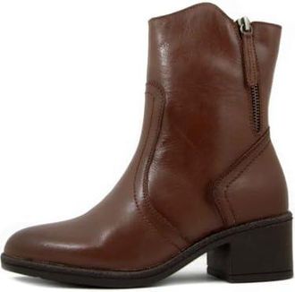 OSVALDO PERICOLI Bottines en cuir marron pour femme, talon moyen bas, Cayetano Gimenez - 64201, marron, 38 EU