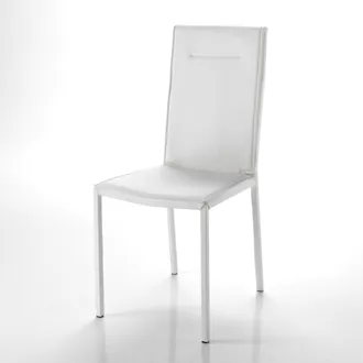 Oresteluchetta Oresteluchetta - Set 2 Sedie In Pelle Sintetica Bianche Cm. H.99 X L.44 X P.55
