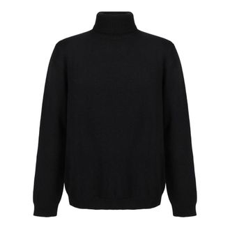 Roberto Collina Schwarzer Merinowoll Rollkragenpullover - - Knitwear - Herren - Schwarzk - L