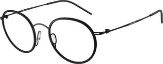 Giorgio Armani Homme, Accessoires, Noir, Taille: 47 MM Monture Optique Ronde