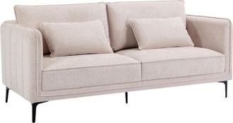 Vente-Unique Vente-unique - Canapé 3 places en tissu beige tormelda