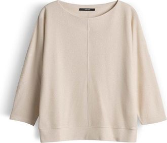 someday 3/4-Arm-Shirt KORIELL Loose aus ECOVERO Viskosemix schmal zulaufend, feine Rippstruktur, Fledermaus&auml;rmel