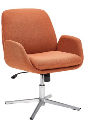 Novel Armlehnstuhl, Orange, Metall, Textil, F&uuml;llung: Schaumstoff, Drehkreuz, 60x77-84x66 cm, Stoffauswahl, Sitzfl&auml;che 360&deg; drehbar, Esszimmer, St&uuml;hle, Esszi