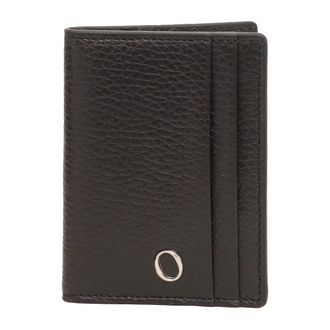 Orciani Homme, Accessoires, Noir, Taille: ONE Size Portefeuille en cuir avec logo frontal contrast&eacute;