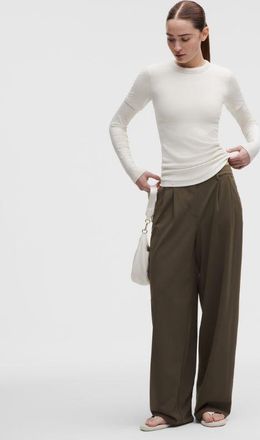 lululemon Pantalon Daydrift large taille haute Standard pour Femmes - Brun/Vert - Taille 2XS