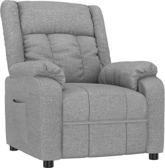 vidaXL Fauteuil inclinable Gris clair Tissu vidaXL