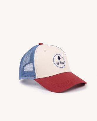 Faguo Casquette rouge & bleu marine polyester (recycl&eacute;) - TRUCKER CAP