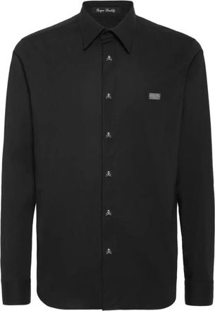 Philipp Plein Homme, Chemises, Noir, Taille: S T-Shirt &agrave; Manches Courtes avec Imprim&eacute; Graphique