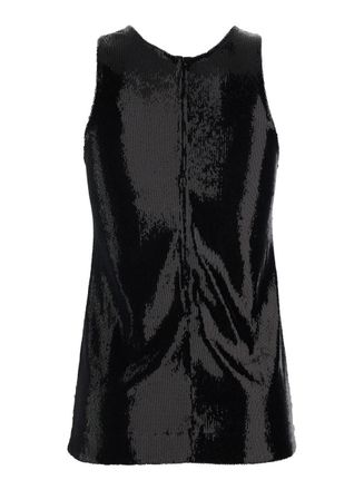 Toteme Womens Top With Round Neck, Black Sequin Polyester Tops