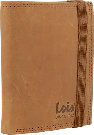 Lois Herren Geldb&ouml;rse Echtleder RFID Schutz - Herren Leder Geldb&ouml;rse Klein oder Gro&szlig; - Portemonnaie Herren Echtleder mit Kartenf&auml;chern, Braun