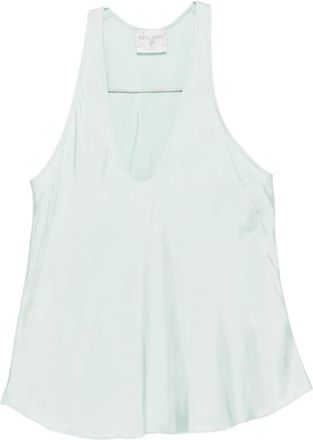 Forte_Forte Femme, Tops, Bleu, Taille: 40 FR Aqua Gree V-neck Sleeveless