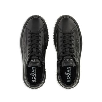 Hogan Calf Leather Low-Top Sneakers - Black
