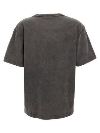 Alexander Wang Logo-Embossed T-Shirt - Charcoal