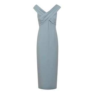 Ralph Lauren Irene Lang-Kurz&auml;rmeliges Abendkleid - - Dresses - Damen - Blau - XS