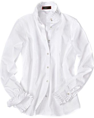 Reitmayer Langarmbluse Bluse mit R&uuml;schenkragen